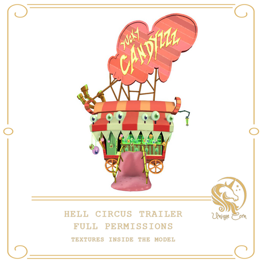 Second Life Marketplace - Full Perm Hell Circus Trailer